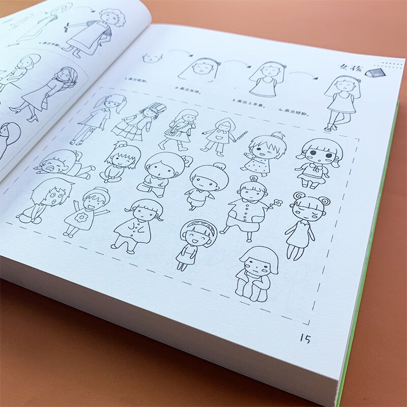 儿童简笔画8000例一本就够3-6-12岁幼儿园宝宝学画画书入门教材幼师小学生美术涂色绘画素描自学初学者教程手
