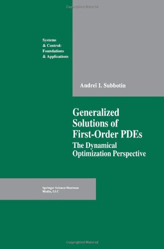 Generalized Solutions of First Order PDEs