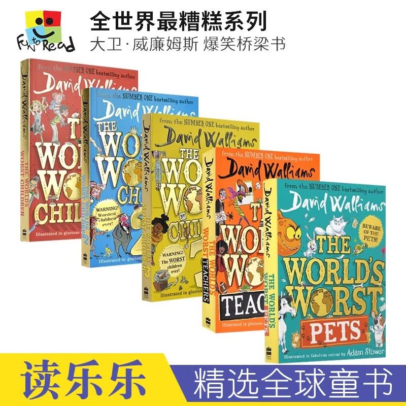 David Walliams The World's Worst Children teachers 全世界zui糟糕的小孩 老师 爆笑桥梁书 英语章节书 英文原版进口 全世界zui糟糕的小孩/老师/