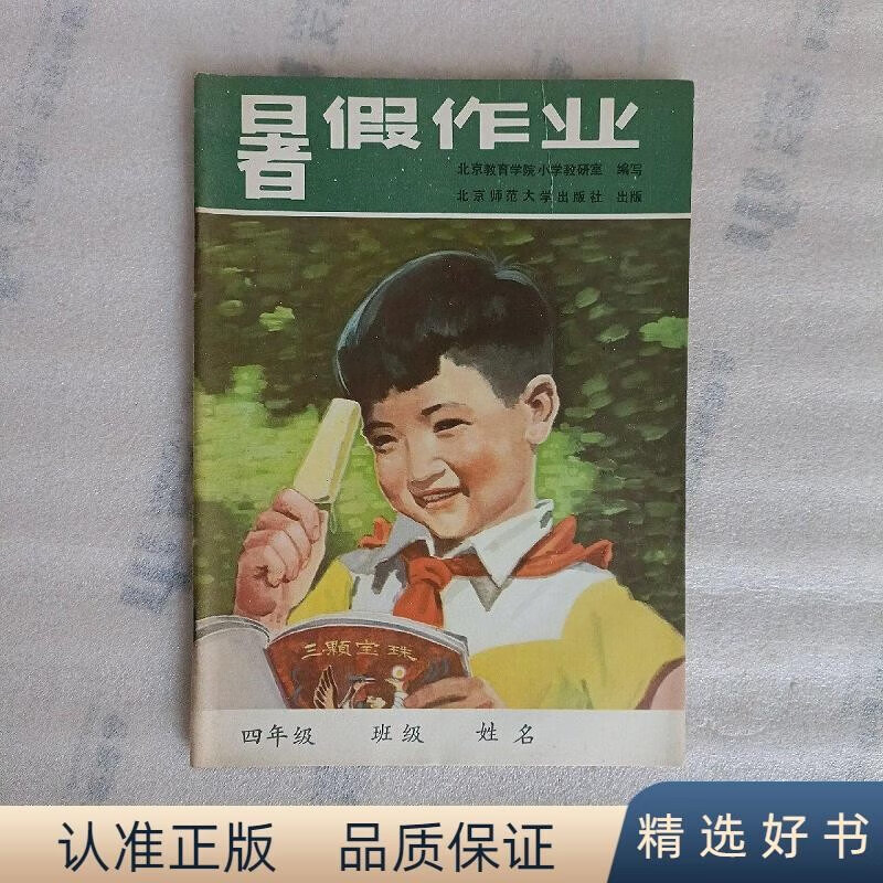 暑假作业 小学四年级【实物拍图】北京市教育学院小学教研室