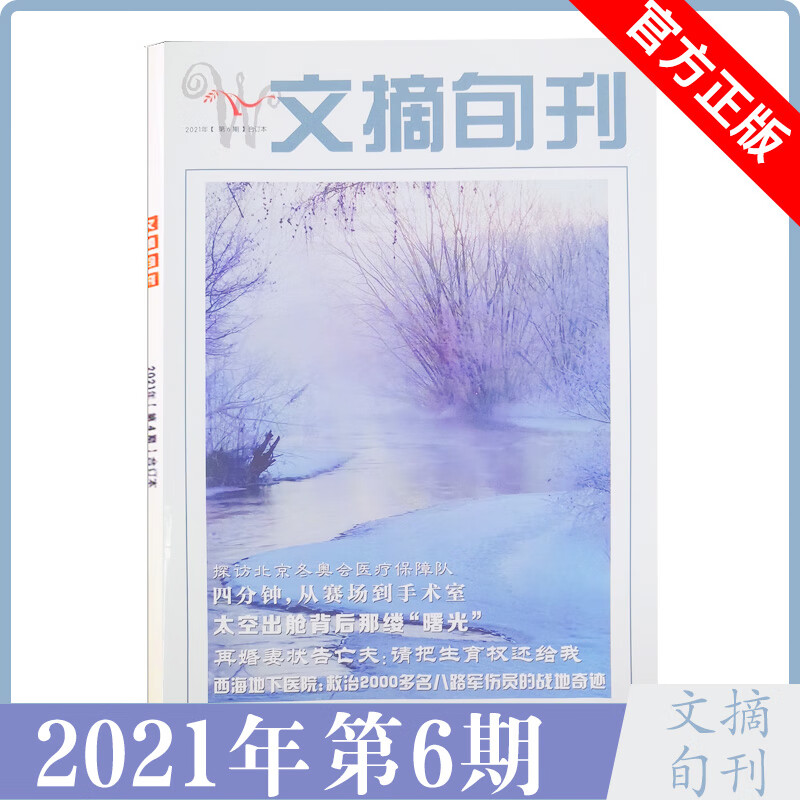 文摘旬刊合订本杂志2021年第1-6期+2022年第1.2.3.4.5期文学文摘 2021年第6期