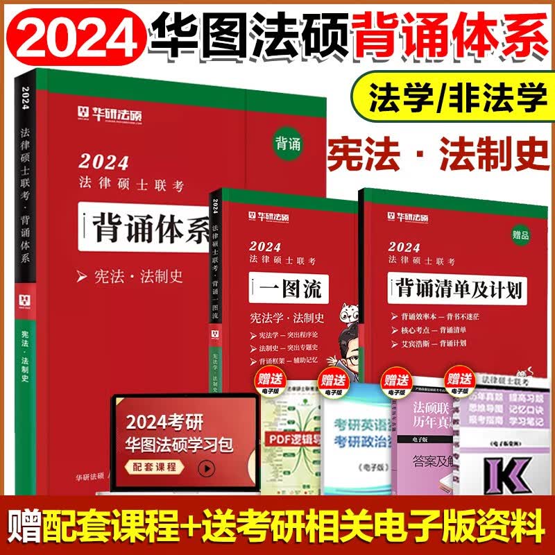 华研法硕】2024考研法律硕士联考背诵体系 刑法学民法学法理学宪法制史 24背诵体系宪法法制史