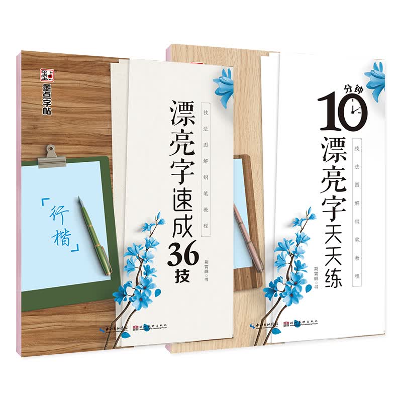 墨点字帖行楷入门字帖 字帖成人行楷行草速成男女生钢笔练字帖临摹硬笔书法练字帖（套装共2册）
