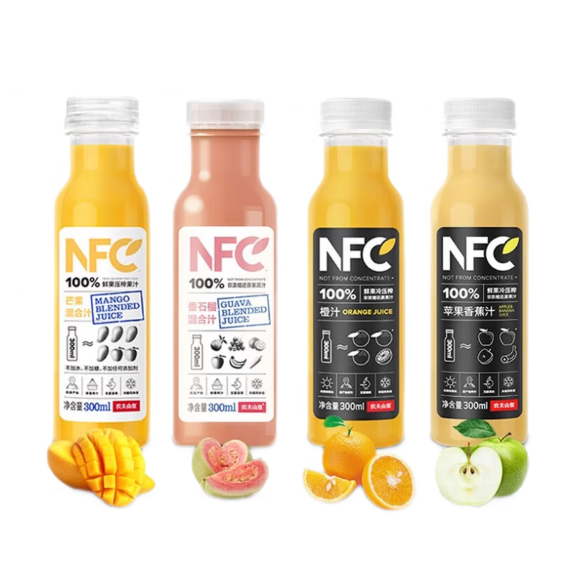 NONGFU SPRING 农夫山泉 100%NFC果汁橙汁饮料 300ml*6瓶_农夫山泉历史价格查询-慢慢买比价网