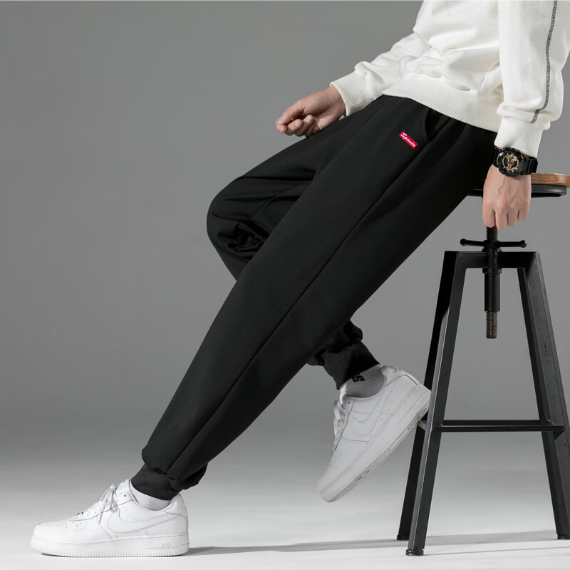 JEANSWEST LIFE真维斯休闲裤男春秋季宽松束脚男裤运动卫裤男士潮牌百搭长裤子 白字中国BY888 4XL-京东-618/双十一/双 ...