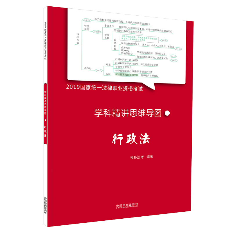备考2020司法考试2019 2019国家统一法律职业资格考试学科精讲思维导图：行政法