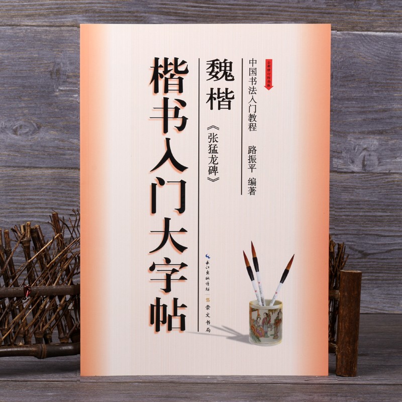 张猛龙碑 魏碑楷书入门大字帖 中国书法培训教程 毛笔楷书米字格临摹练字帖 笔画部首结构讲解教材书 崇文书局 红色