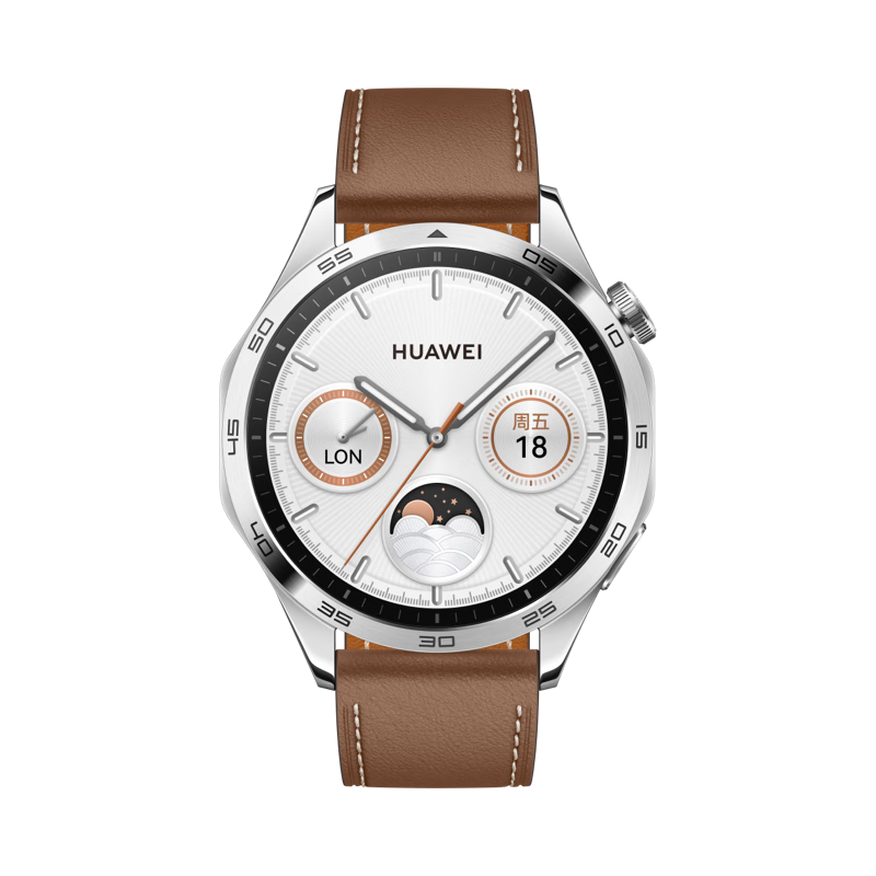 HUAWEI 华为 WATCH GT4 智能手表 46mm 山茶棕 真皮表带，1318.00元—— 慢慢买比价网