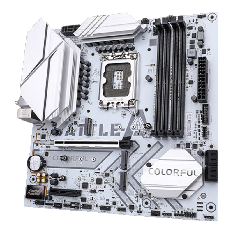 七彩虹（Colorful）BATTLE-AX B760M-WHITE WIFI V20 DDR4主板 支持13600K/13600KF ...