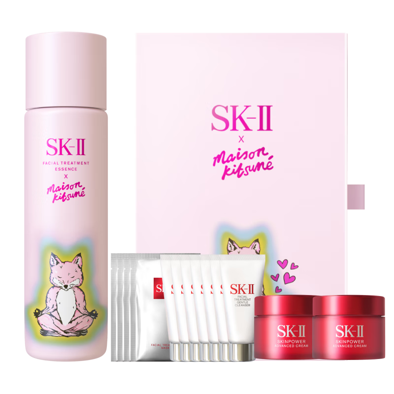 再降价、12日20点开始、限2914件、京东百亿补贴：SK-II限定小狐狸神仙水230ml精华液 sk2护肤品套装化妆品全套生日礼物_SK-II历史价格查询-慢慢买比价网