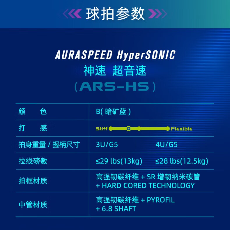 AURASPEED HS 神速HS ARS-HS AURASPEEDHS 神速超音速 ARSHS 羽毛球装备哪里买 中羽在线
