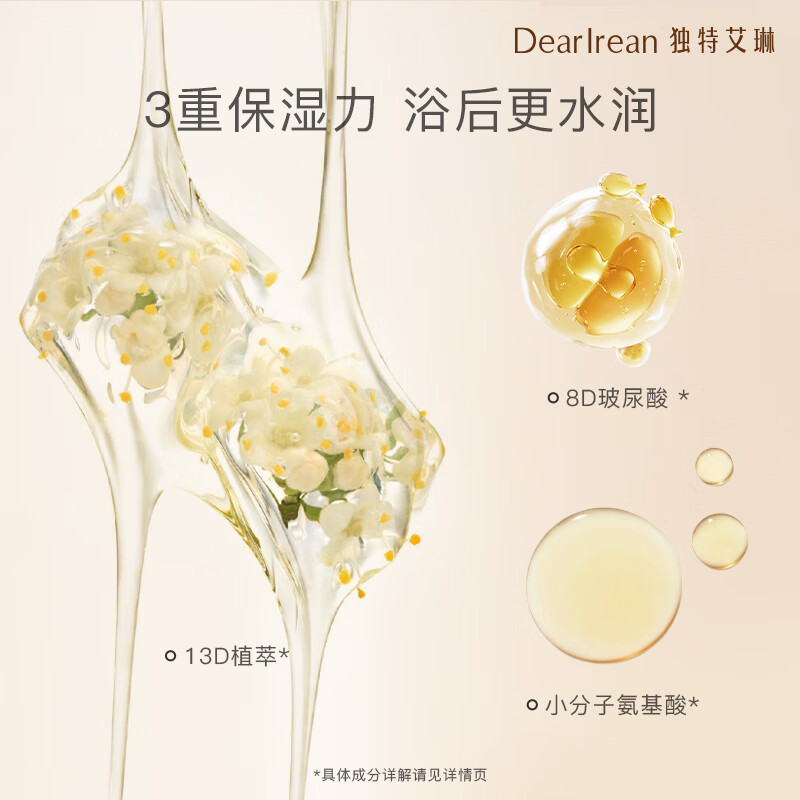 独特艾琳（Dear lrean）【王星越同款】香氛沐浴露女烟酰胺保湿持久留香氨基酸易清洗沐浴 我的少年（木质花香调）350mL-京东-618 ...