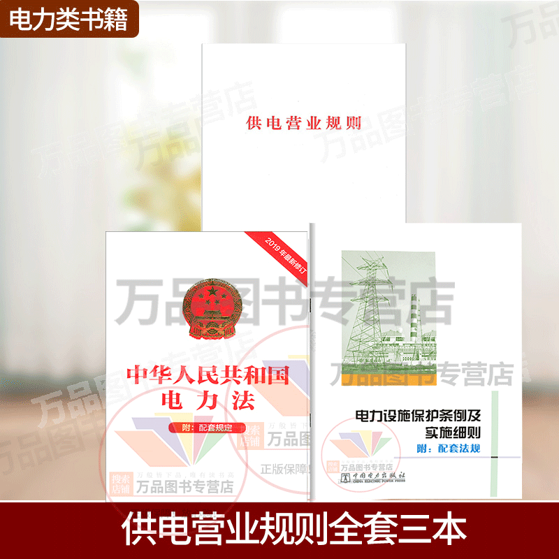 中华人民共和国电力法（2019年新修订）附：配套规定、电力设施保护条例及实施细则、供电营业规则全套三本