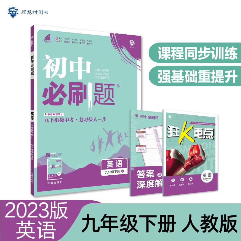 初中必刷题 英语九年级下册 人教版 初三教材同步练习题教辅书 理想树2023版