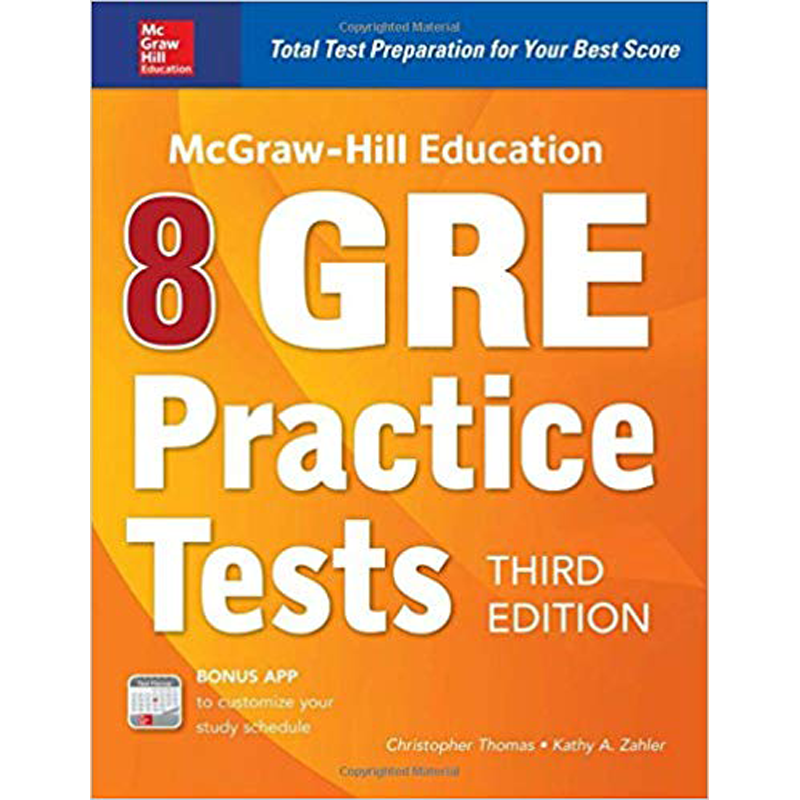 MCGRAW-HILL EDUCATION 8 GRE PRACTICE TESTS, 3E
