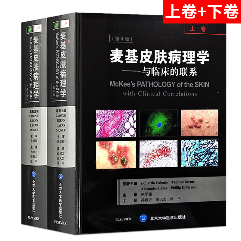 麦基皮肤病理学-与临床的关系 第四版上下两卷 皮肤病理学书籍 北京大学医学出版社