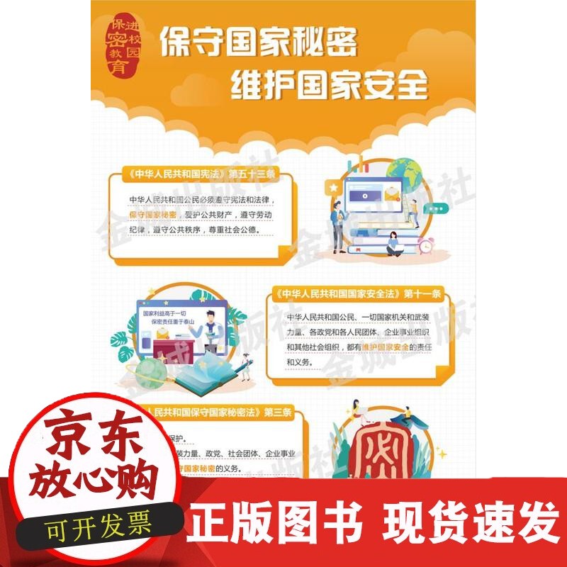 保密教育进校园（大挂图一套4张）保密专业