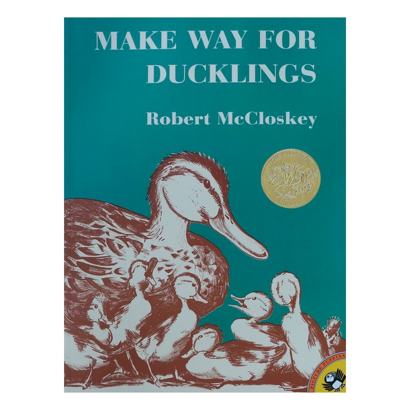 英文原版绘本 Make Way for Ducklings 让路给小鸭子 凯迪克金奖 大开本 儿童启蒙图画故事书 .