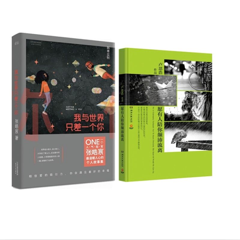 我与世界只差一个你+愿有人陪你颠沛流离全2册 张皓宸/卢思浩作品 一个APP