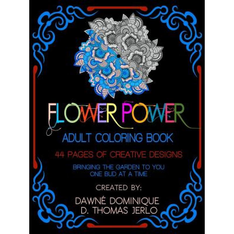 Flower Power, Adult Coloring Book