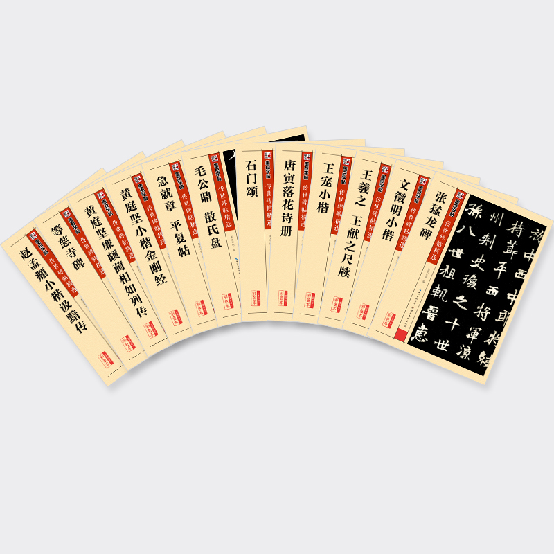 墨点字帖 毛笔字帖毛笔碑帖书法名品 书法培训书法学习指导 传世碑帖精选第四辑（彩色本 套装共12册）