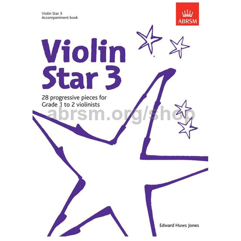 英皇考级英皇小提琴考级教材作品曲谱入门初级教程Violin Star1-3级一级二级二级 小提琴之星学生用书伴奏谱小提琴乐理英文原版 Violin Star 伴奏谱3册