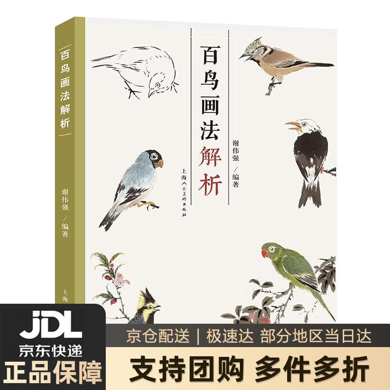 【 送货上门】百鸟画法解析 谢伟强  上海人民美术出版社