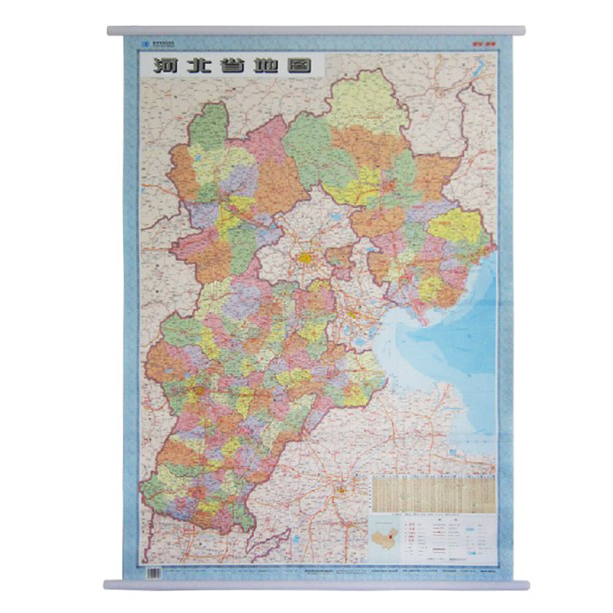 2022版 1:80万河北省地图 （挂图）1.1米*0.8米