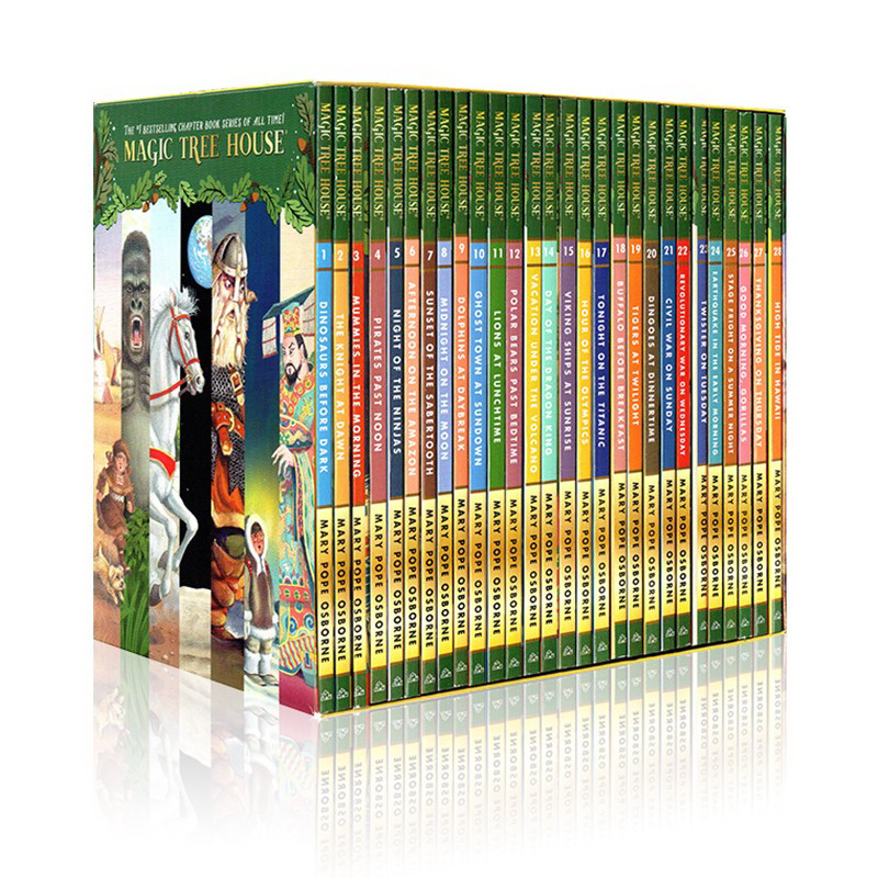 英文原版 Magic Tree House 神奇树屋 英文原版小说读物 儿童小学生课外阅读 [热]第1季 新版 1-28 盒装