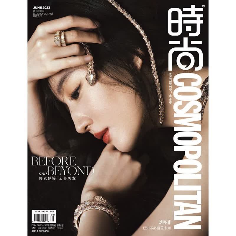 时尚伊人时尚COSMO杂志2023年6期 封面 刘亦菲 期刊杂志 B版封面