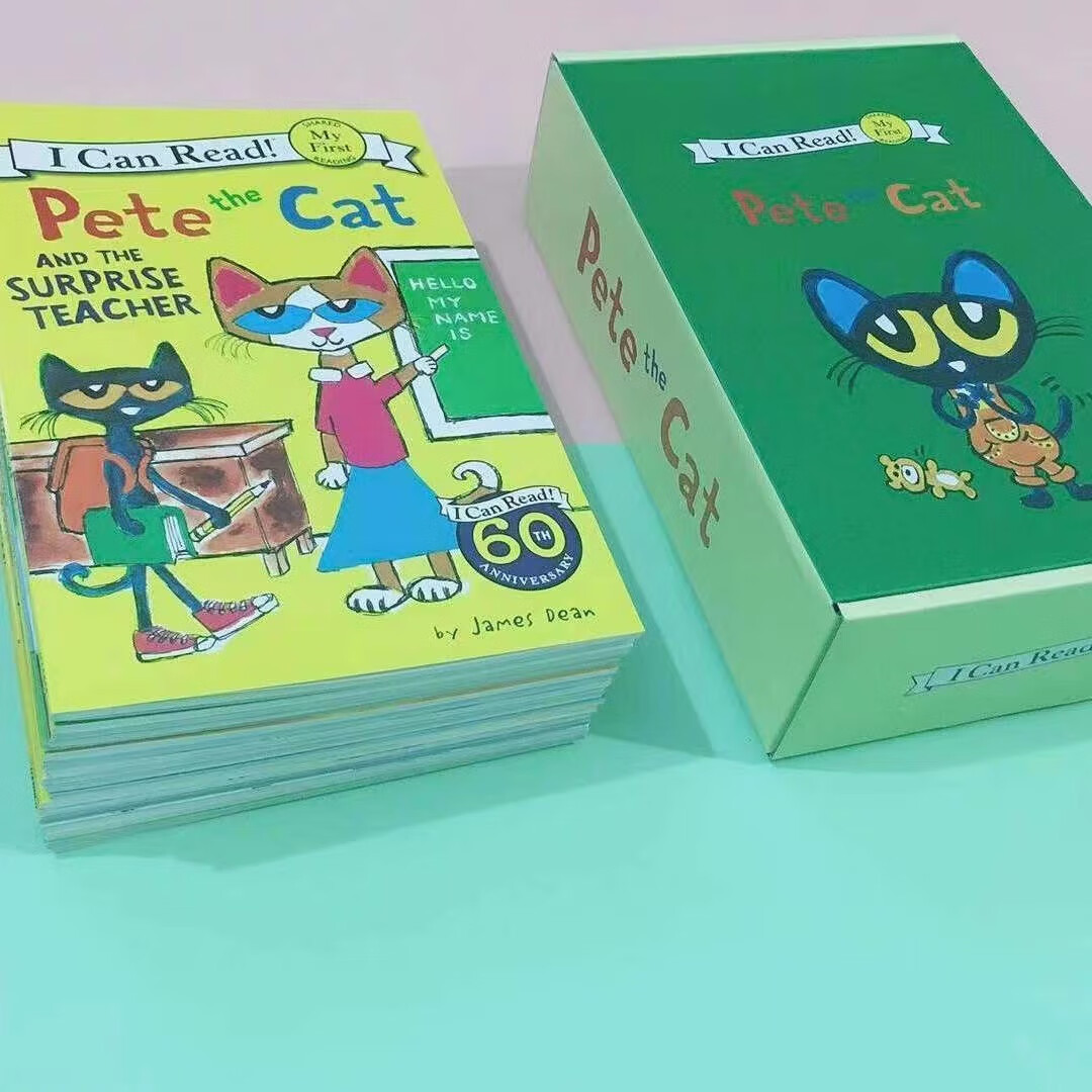 点读版 英文绘本Pete the Cat 皮特猫全24册 赠送音频 小开本25册礼盒装