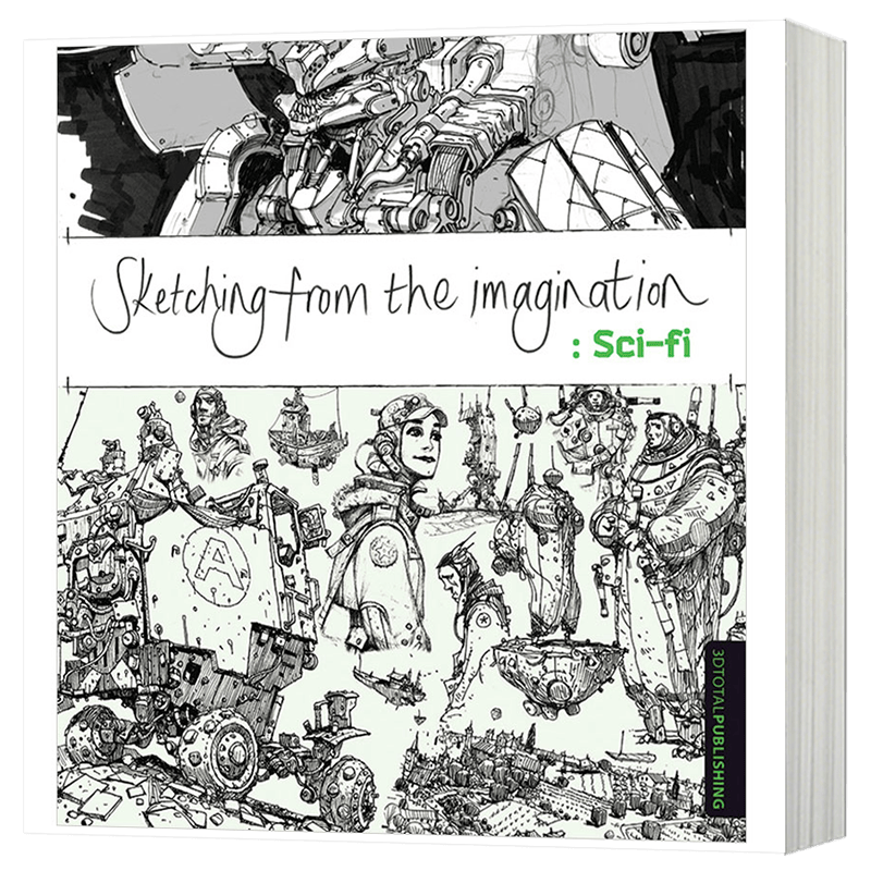 【瑕疵书】想象素描科幻小说Sketching from the Imagination Sci fi 英文原版