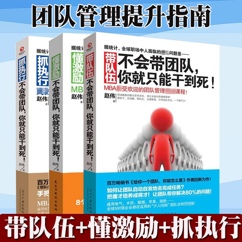 全套3册本不会带团队你就只能干到死 抓执行+懂激励+带队伍 企业经营管理书籍带团队如何管理学