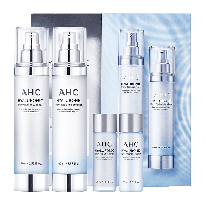 AHC透明质酸小神仙水乳套装(水+乳液)护肤品保湿焕亮 女神节礼物,买饭粒