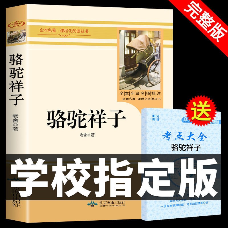全套4册 朝花夕拾和西游记海底两万里骆驼祥子原著七年级必读课外阅读上册名著书初一课外书上册下册老师经典书目书籍7上初中生推荐纪 骆驼祥子