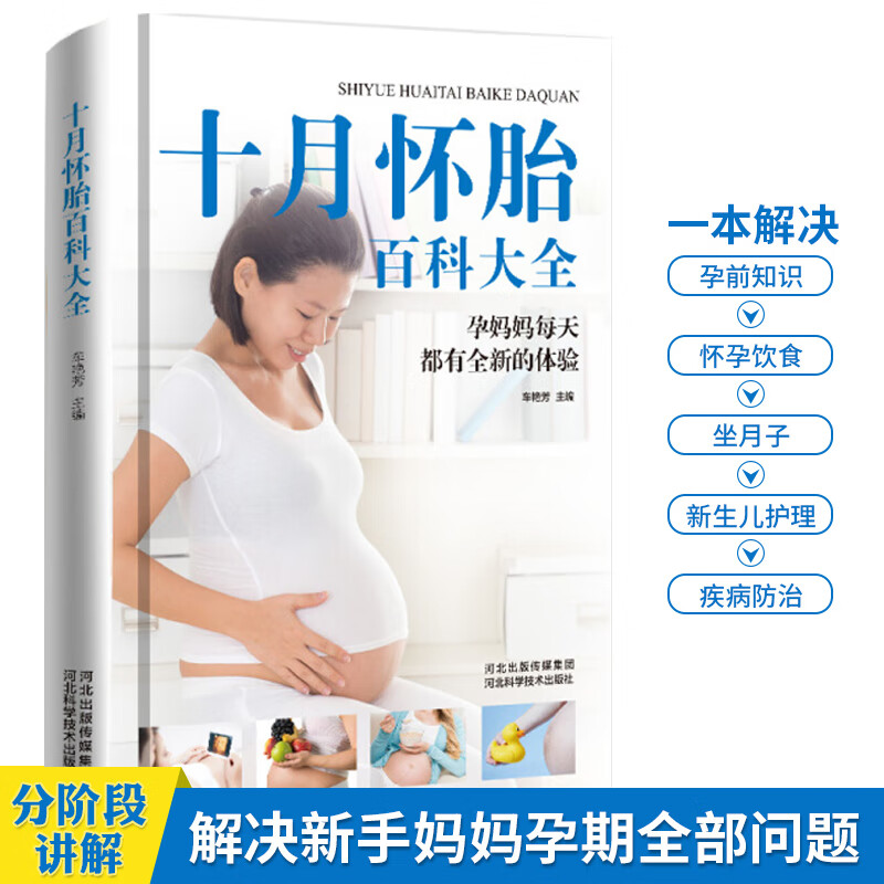 精装 十月怀胎知识百科全书 孕妇书孕期书籍大全 怀孕期怀孕全套 准孕妈妈备孕书籍读本怀孕书籍胎教故事书40周怀孕呵护全程指导指南 标准