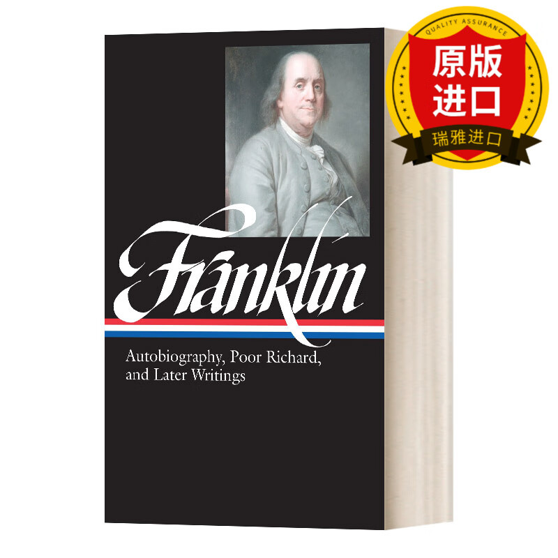 英文原版 Benjamin Franklin Autobiography, Poor Richard, and Later Writings 本杰明·富兰克林 精装美国文库 进口书籍