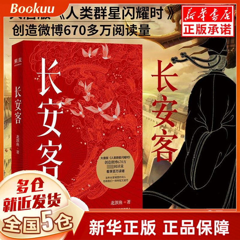 长安客 大唐版人类群星闪耀时 北溟鱼著 李白杜甫王维白居易元稹柳宗元刘禹锡李商隐八位诗人命运特写