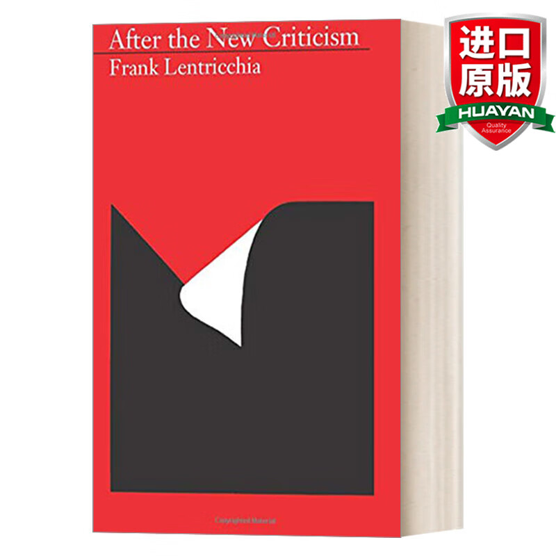 After the New Criticism 英文原版 新批评之后 当代美国文学批评家 小说家兼电影学教授弗Frank Lentricchia 英文版 进口英语书