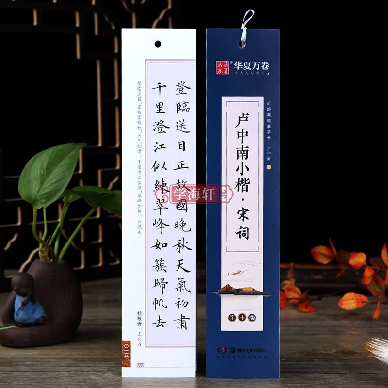 学海轩卢中南小楷宋词字卡版近距离临摹字卡小楷书法毛笔字帖成人学生初学者钢笔硬笔临摹范本