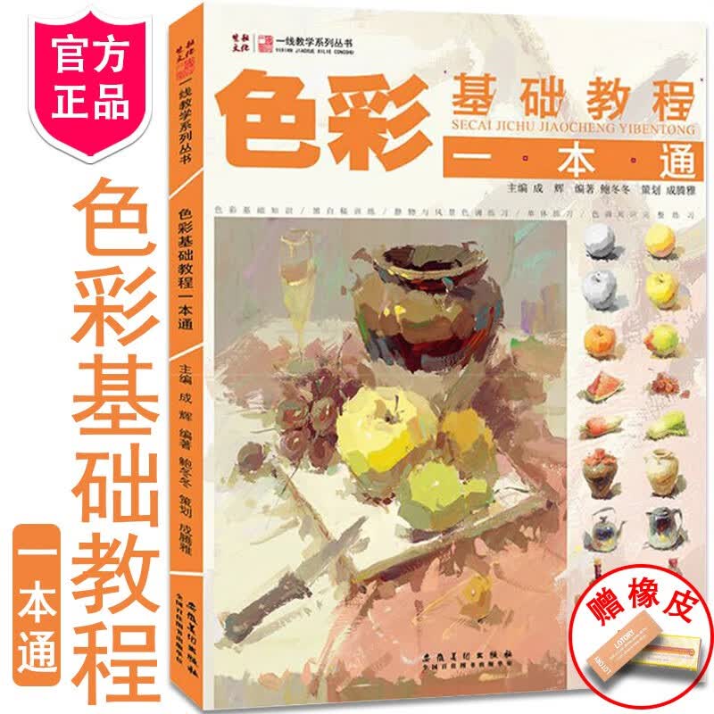 色彩静物 色彩风景 色彩基础教程一本通水粉画 水彩画静物画绘画技法教程临摹本临摹画册