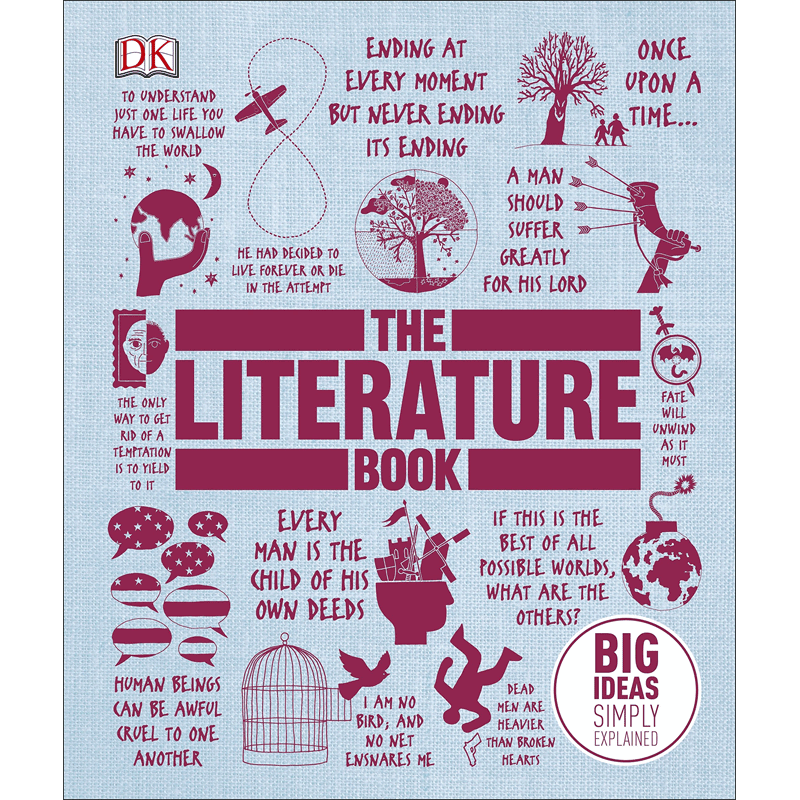 全彩精装 英文原版 文学 DK人类的思想百科丛书 The Literature Book 图解百科 图文解读 经典文学作品 青少年