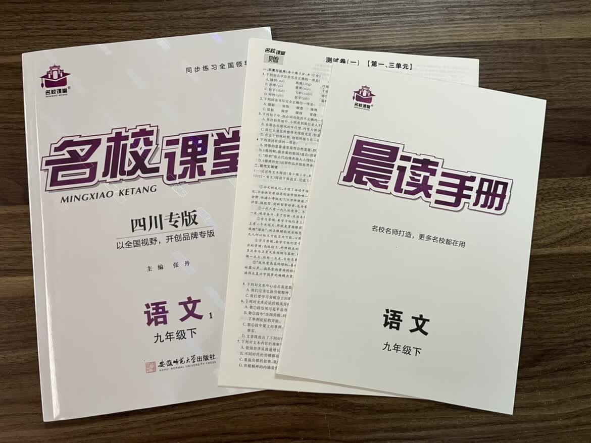 乾阅2023春新版名校课堂四川专版语文九年级下册人教版RJ同步练习册