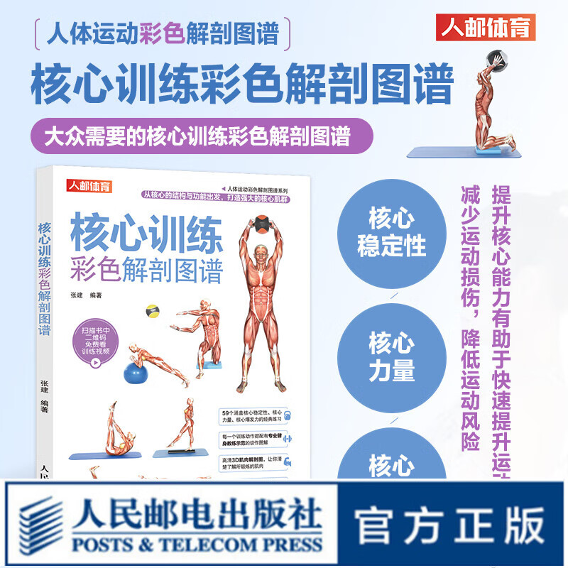 核心训练彩色解剖图谱 健身训练书籍