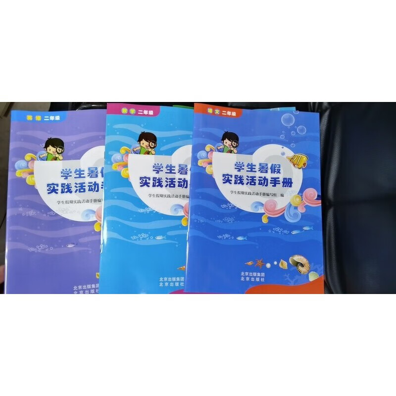 北京发货现货2023学生暑假实践活动手册 语文数学英语二年级xxtj