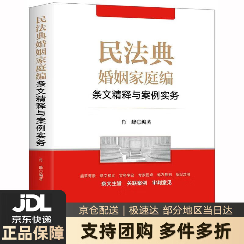 【 送货上门】民法典婚姻家庭编条文精释与案例实务 肖峰 著 法律出版社