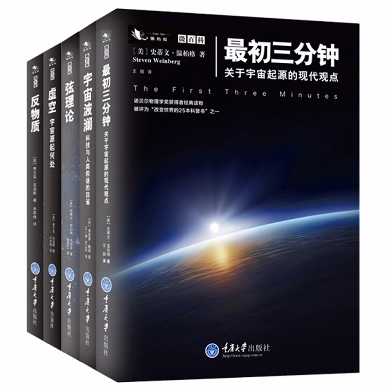 懒蚂蚁微百科丛书（套装共5册）：弦理论+宇宙波澜+最初三分钟+反物质+虚空 重庆大学