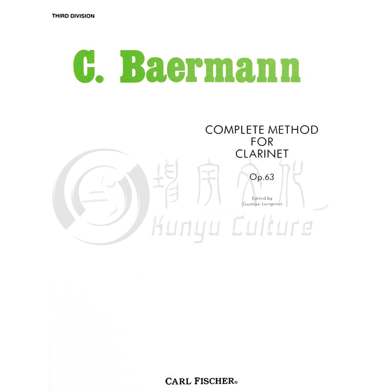 贝尔曼 单簧管教材 日常练习曲集 Op63 完整版 Baermann Clarinet O33