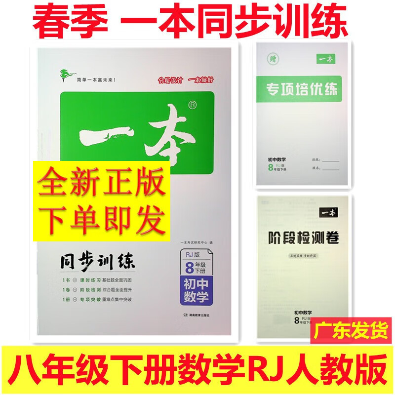 包邮2023春一本初中同步训练八年级下册数学人教版RJ 初中数学同步教材课本练习题 初二8年级数学下册题