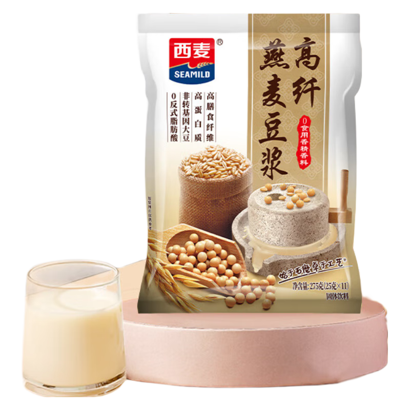 西麦 高纤燕麦豆浆275g*2袋，15.9元包邮（需用券）—— 慢慢买比价网